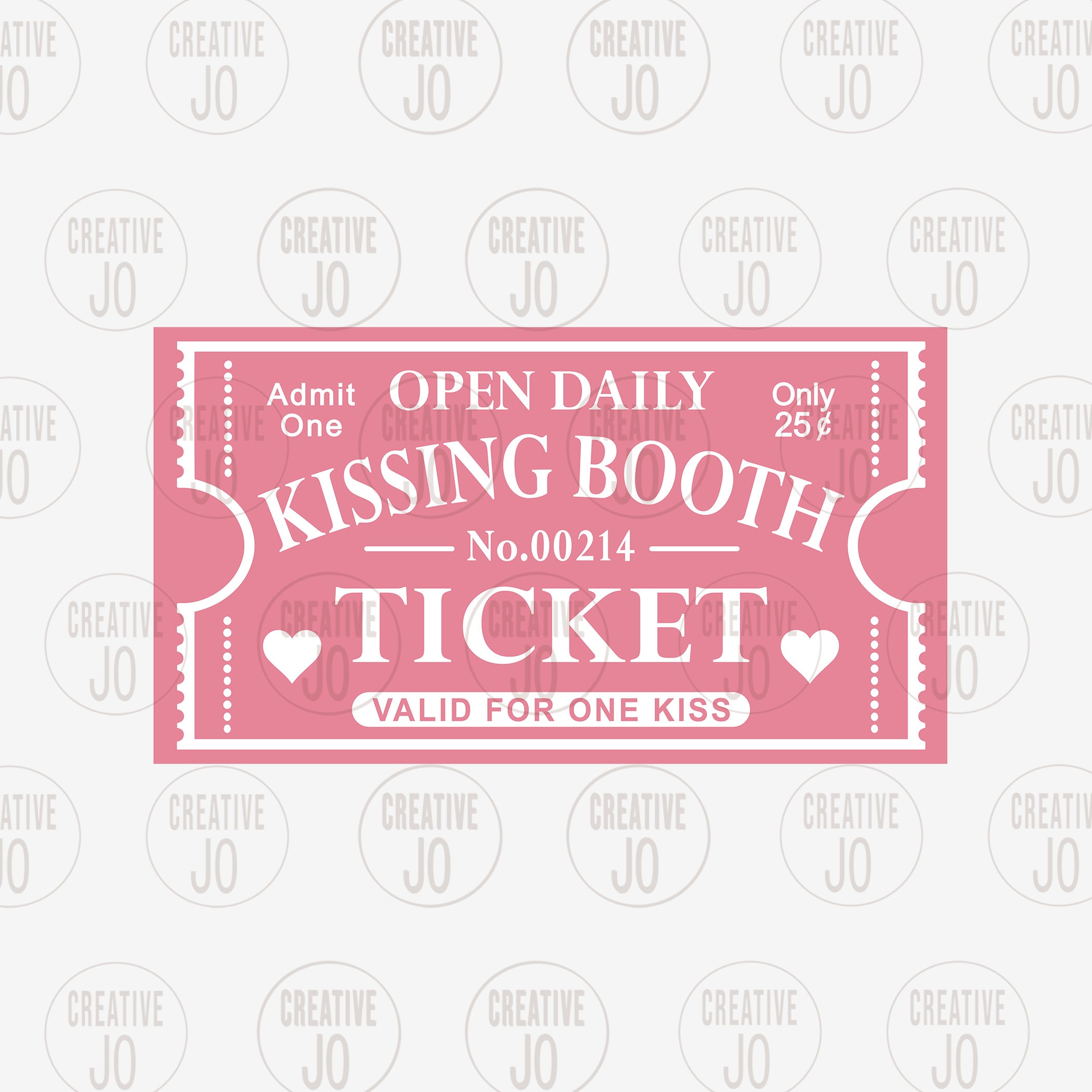 Kissing Booth Sign SVG, Kissing Booth Sign Printable, Valentine Kissing ...