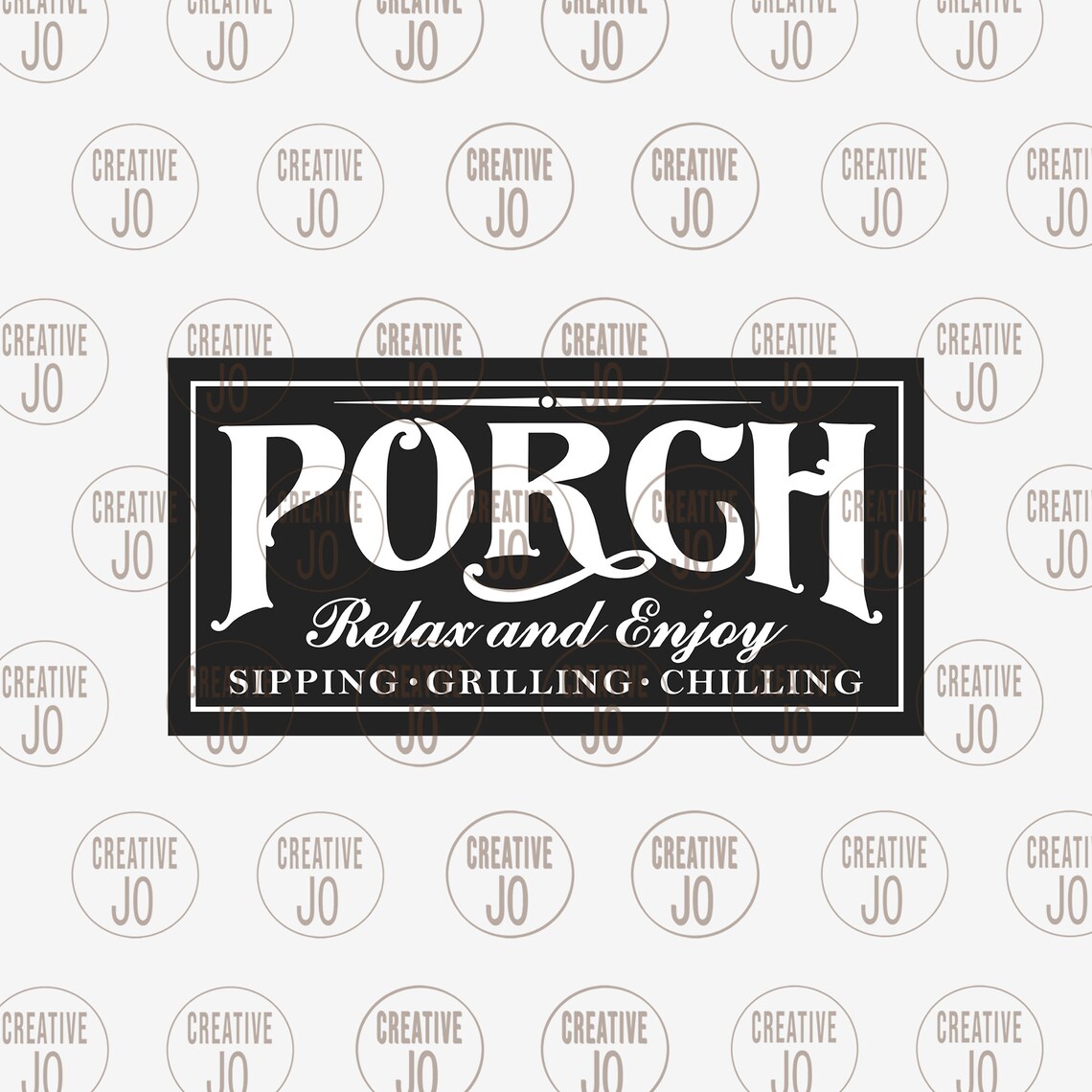 Porch Relax and Enjoy Sign Svg, Vintage Porch Sign, Sipping Grilling ...