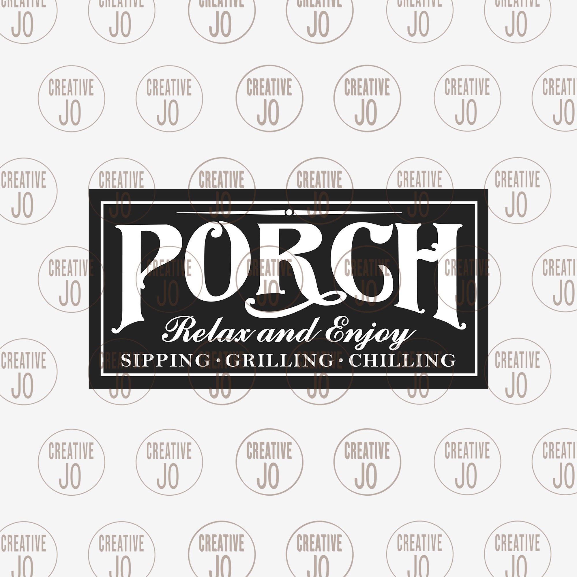 Porch Relax and Enjoy Sign Svg Vintage Porch Sign Sipping - Etsy