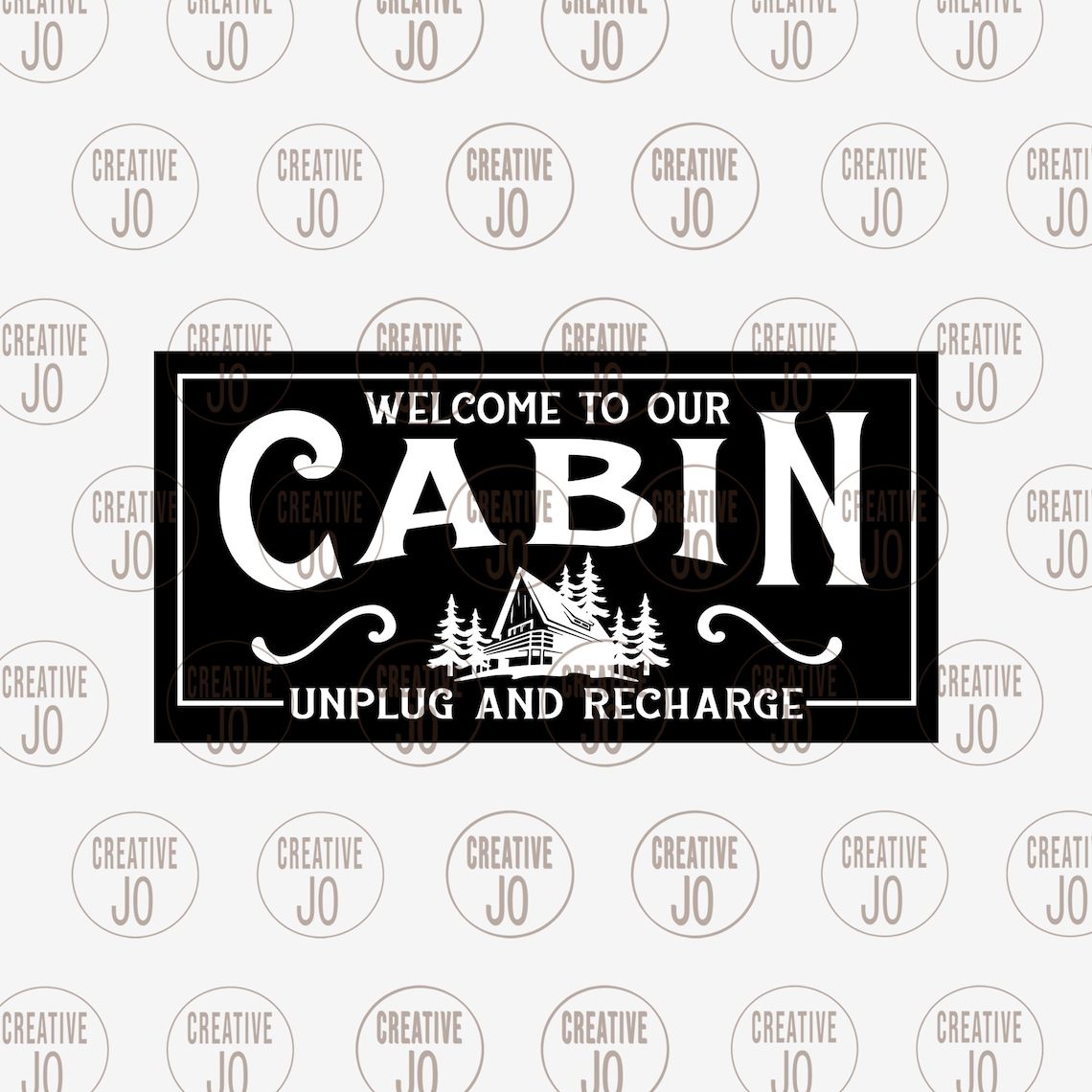 Welcome to Our Cabin Sign SVG Cabin Sign Unplug and Recharge - Etsy