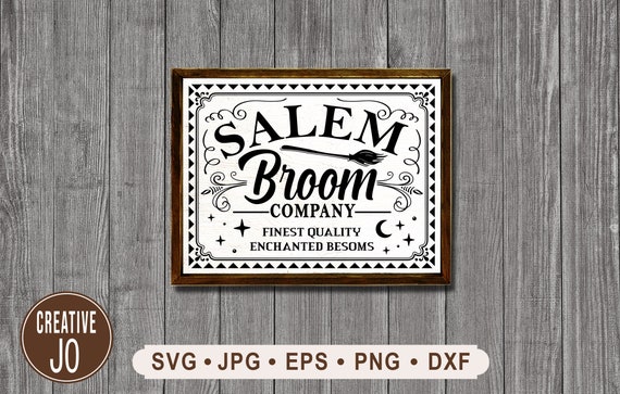 Salem Broom Company Sign Svg Vintage Halloween Svg Finest - Etsy