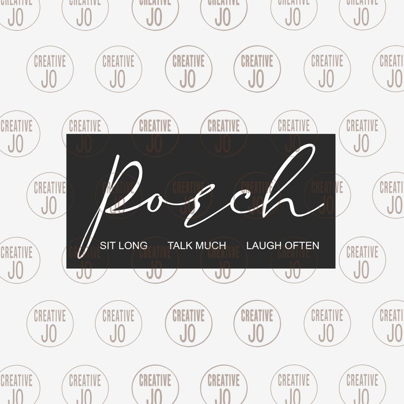 Vintage Porch Sign SVG, Vintage Porch Sign, Sit Long Talk Much Laugh ...