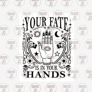 Your Fate is in Your Hand Sign Svg, Vintage Halloween SVG, Halloween ...