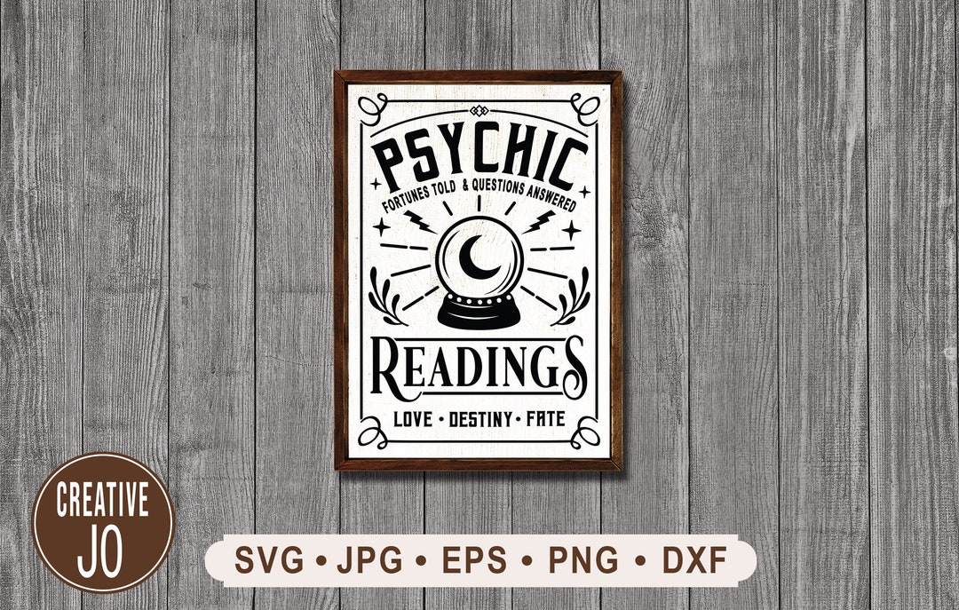 Psychic Readings Sign Svg, Halloween Fortune Teller Sign Svg, Love ...