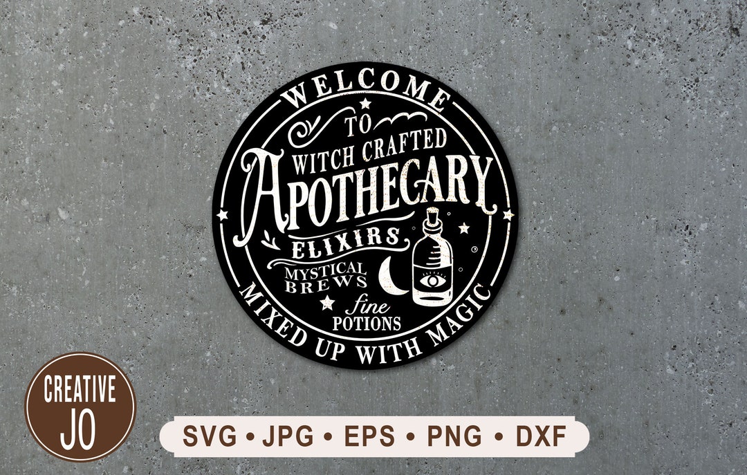Apothecary Sign SVG, Vintage Halloween, Mystical Potions (digital ...