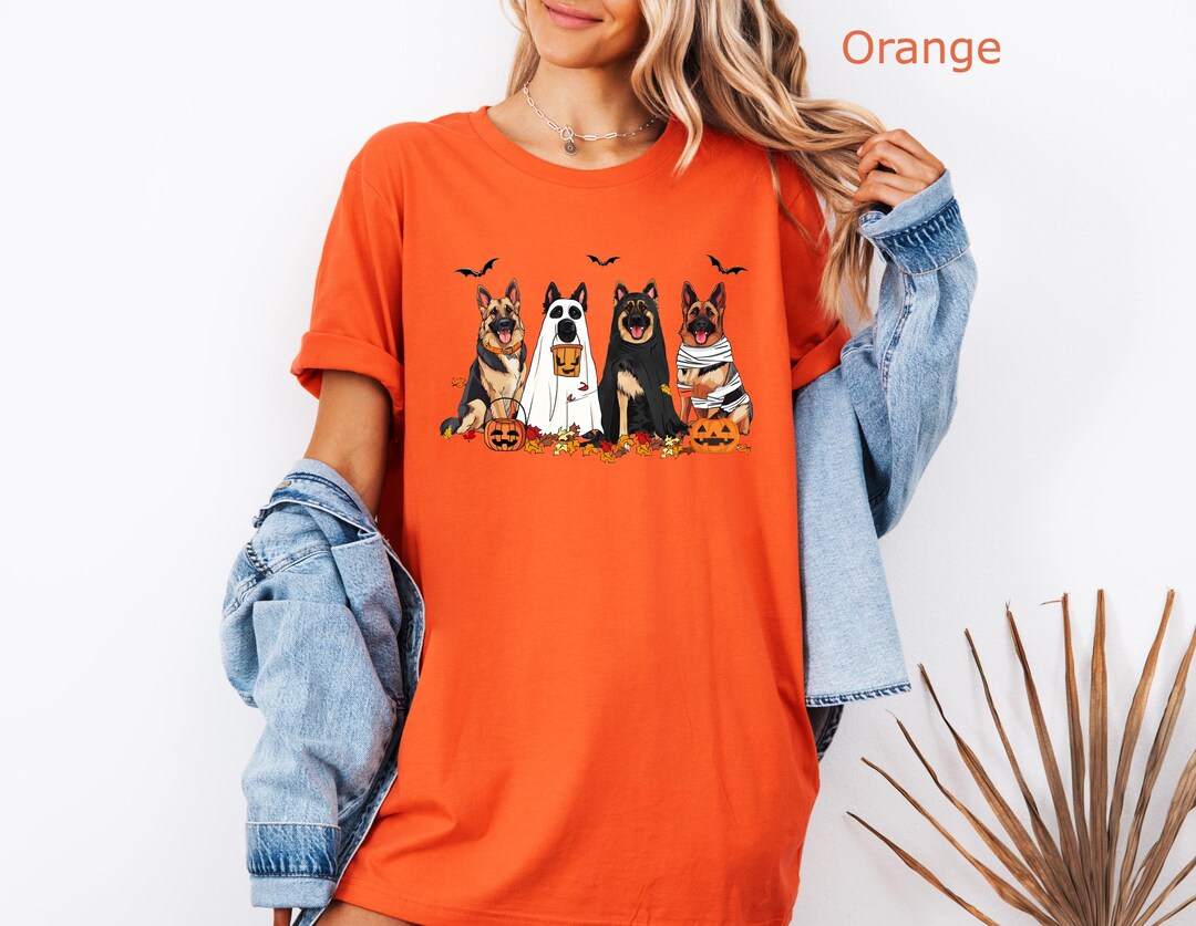 German Shepherd Ghost Dogs Halloween Shirt - Etsy