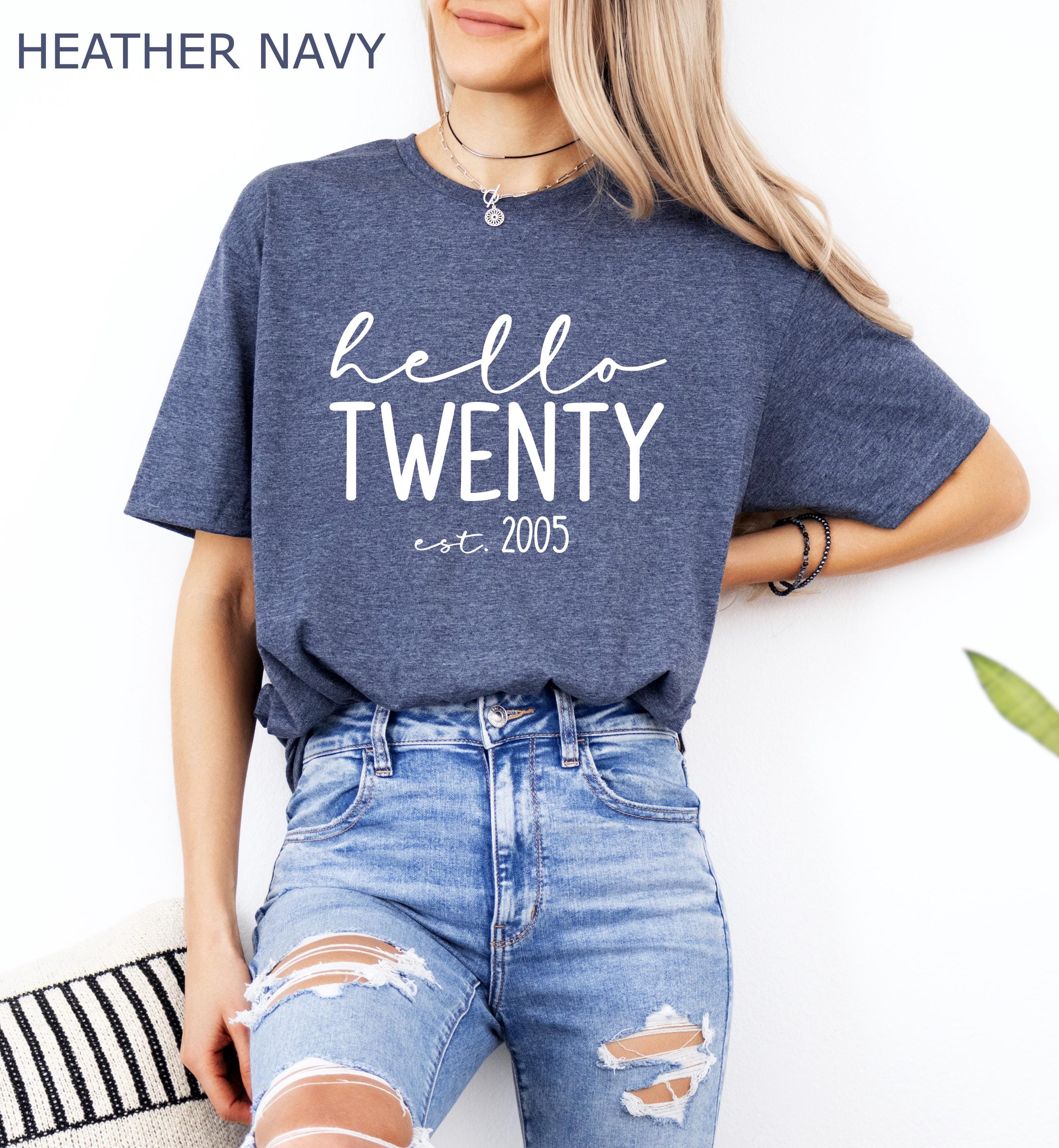 Hello Twenty Est 2005 Shirt: 20th Birthday Party Tee - Etsy