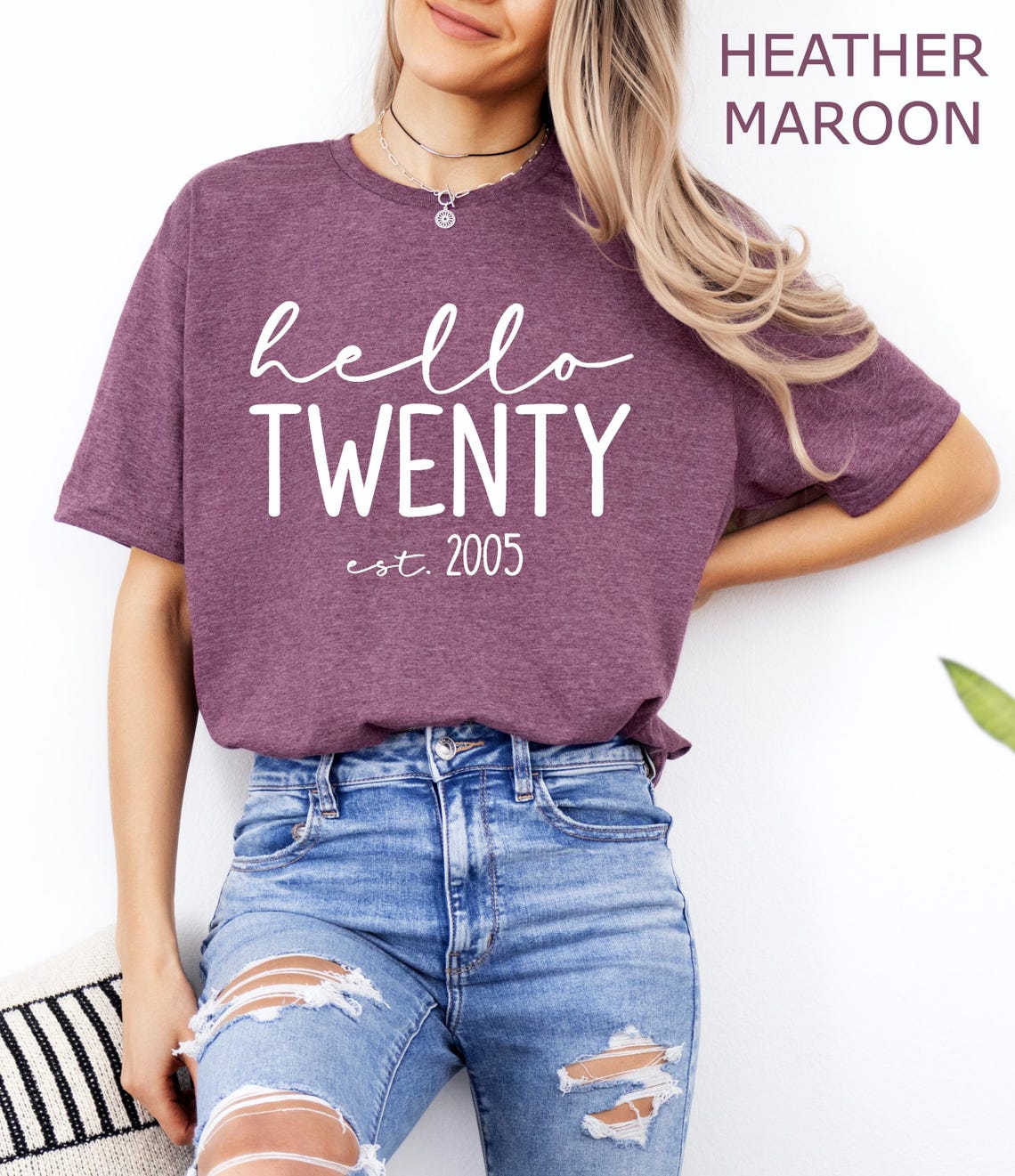 Hello Twenty Est 2005 Shirt: 20th Birthday Party Tee - Etsy