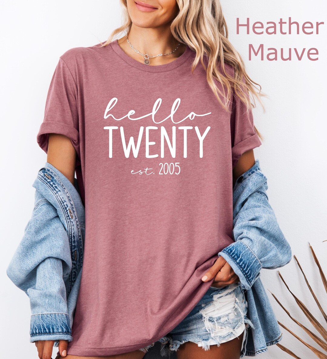Hello Twenty Est 2005 Shirt: 20th Birthday Party Tee - Etsy