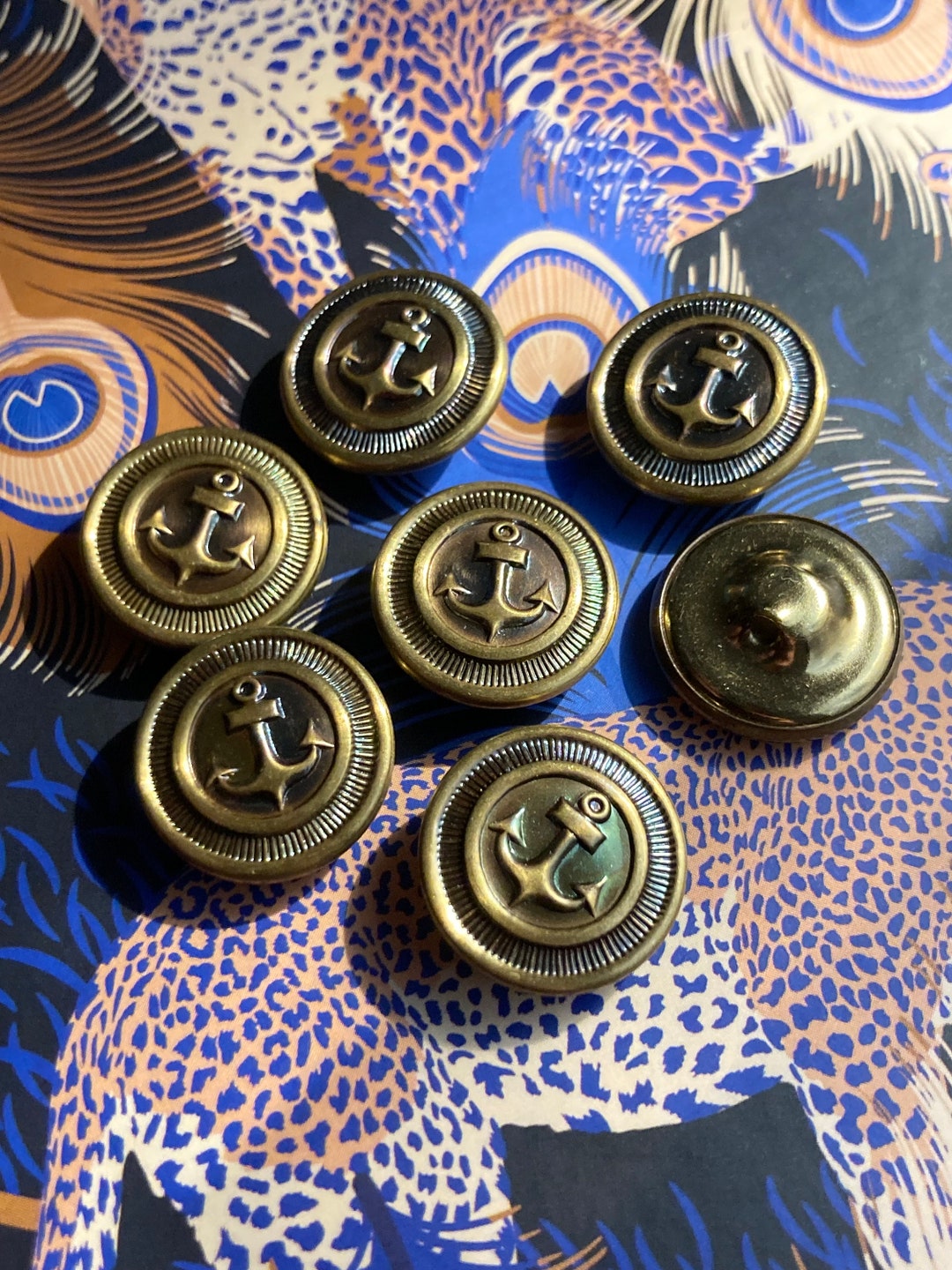 12 Old Metal Anchor Buttons Marine Maritim Buttons 18 Mm - Etsy