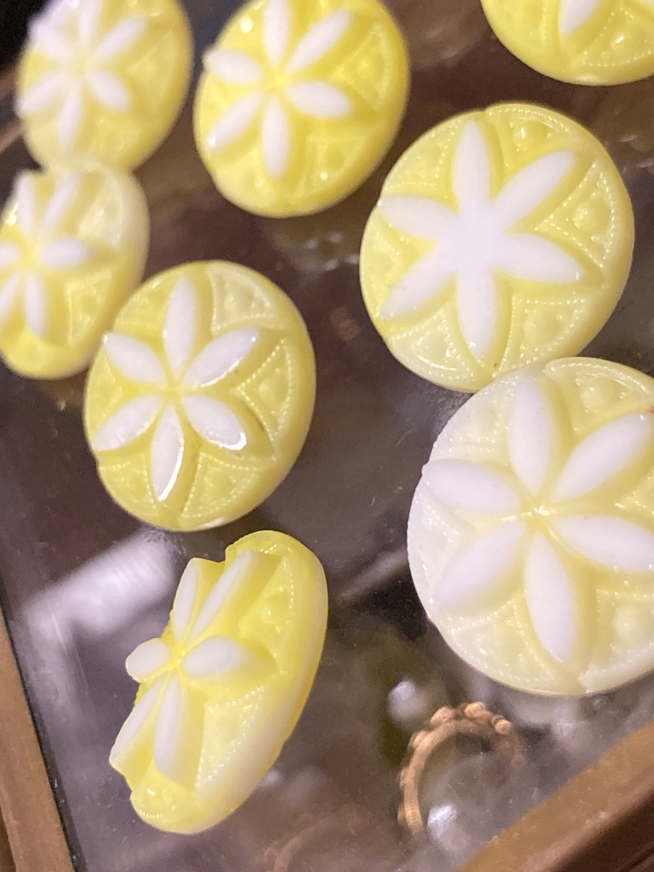 15 Glass Buttons - Opaque Glass Button Set - 11 Mm - Etsy
