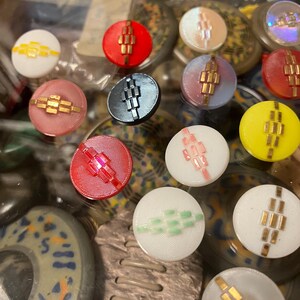 20 Glass Buttons Collector Glass Button Set 18 Mm Highlight - Etsy