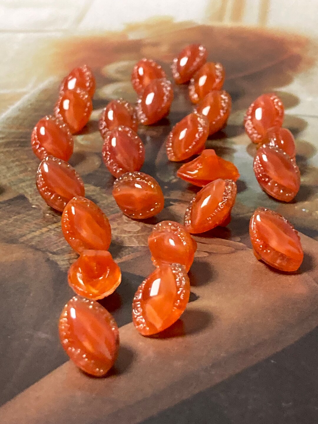 20 Vintage Glass Buttons Wonderful Old Glass Buttons 12 Mm - Etsy