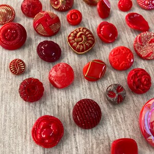 70 Vintage Glass Buttons - Painted and Opaque Glass Buttons ...