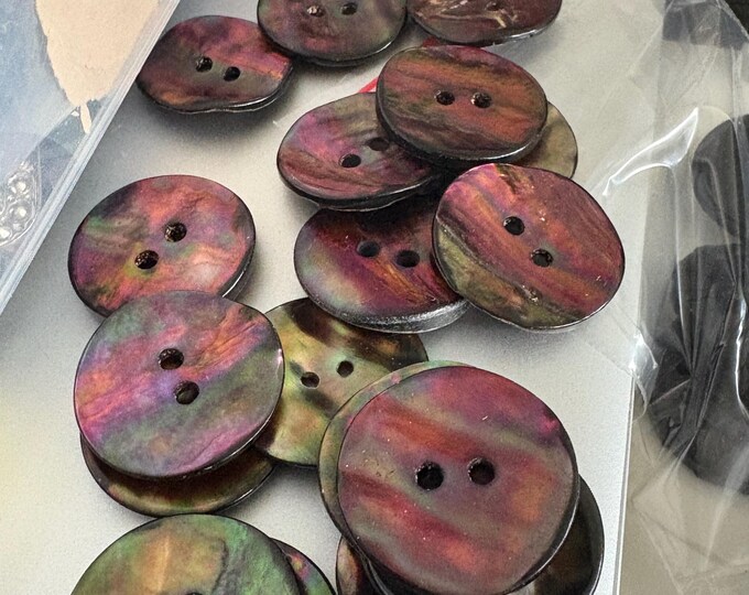 10 Old Vintage Mother of Pearl Button - Wonderful Shell Buttons - 25 Mm ...