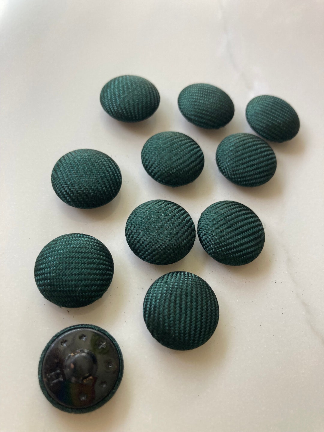 10 Old Fabric Buttons - 20 Mm - French Production - Trimming Buttons - Etsy