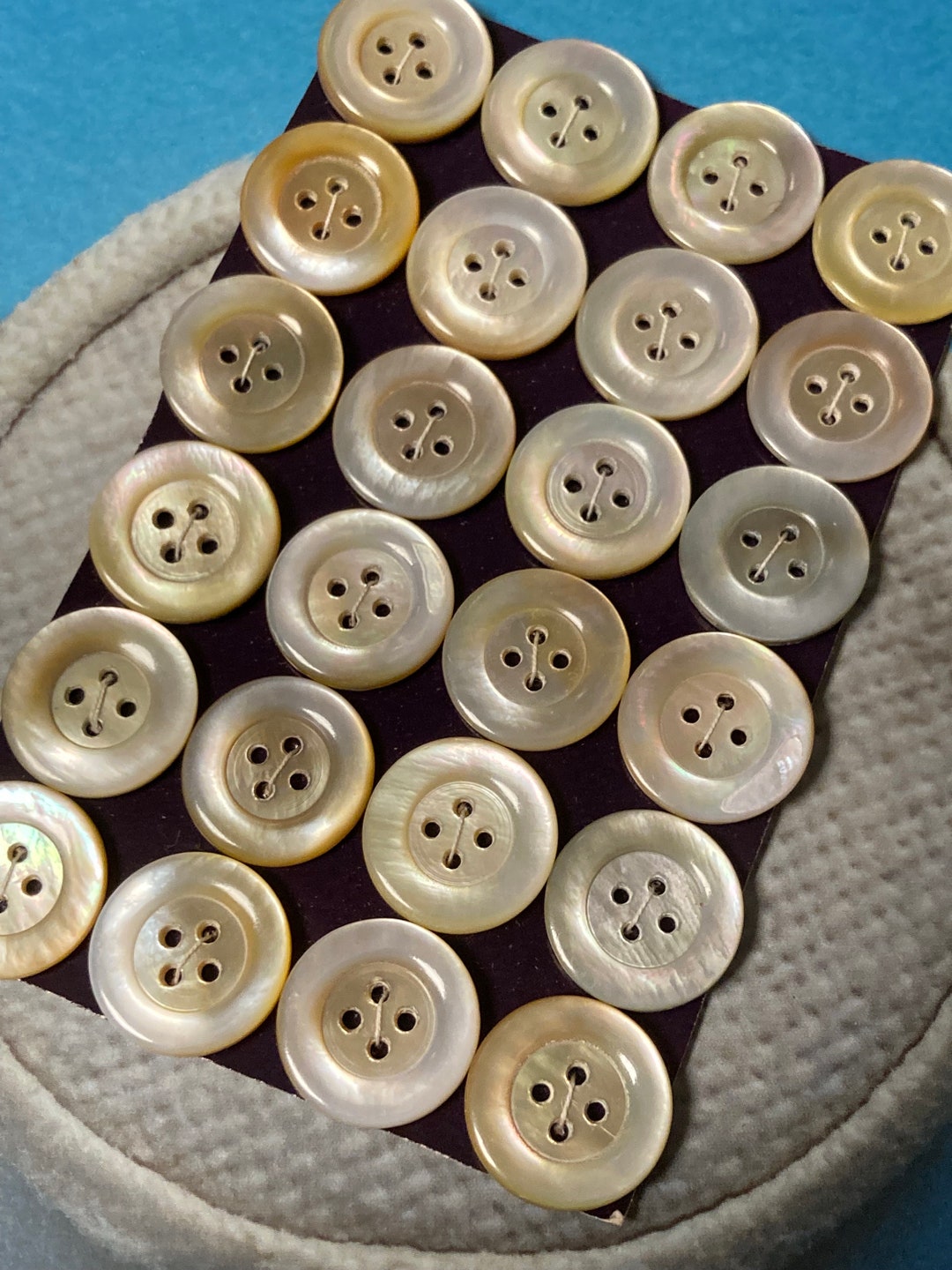 24 Vintage Mother of Pearl Buttons - Wonderful Unique Shell Buttons ...