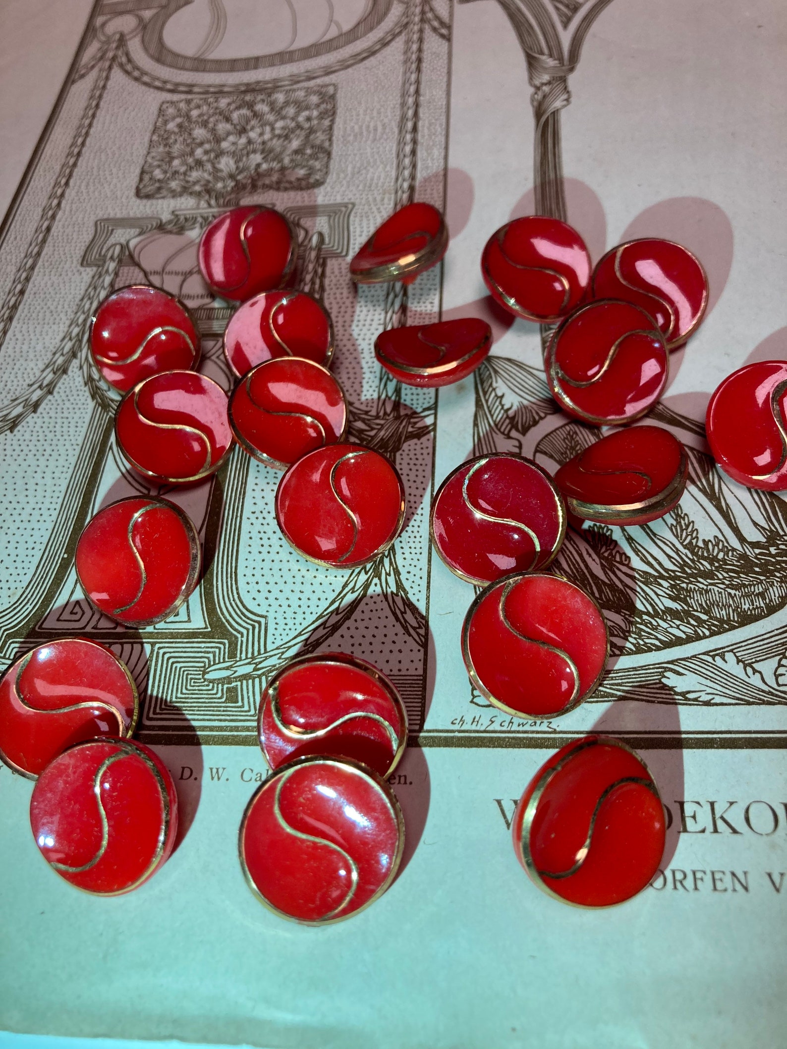 20 Glass Buttons Collector Glass Button Set 18 Mm - Etsy