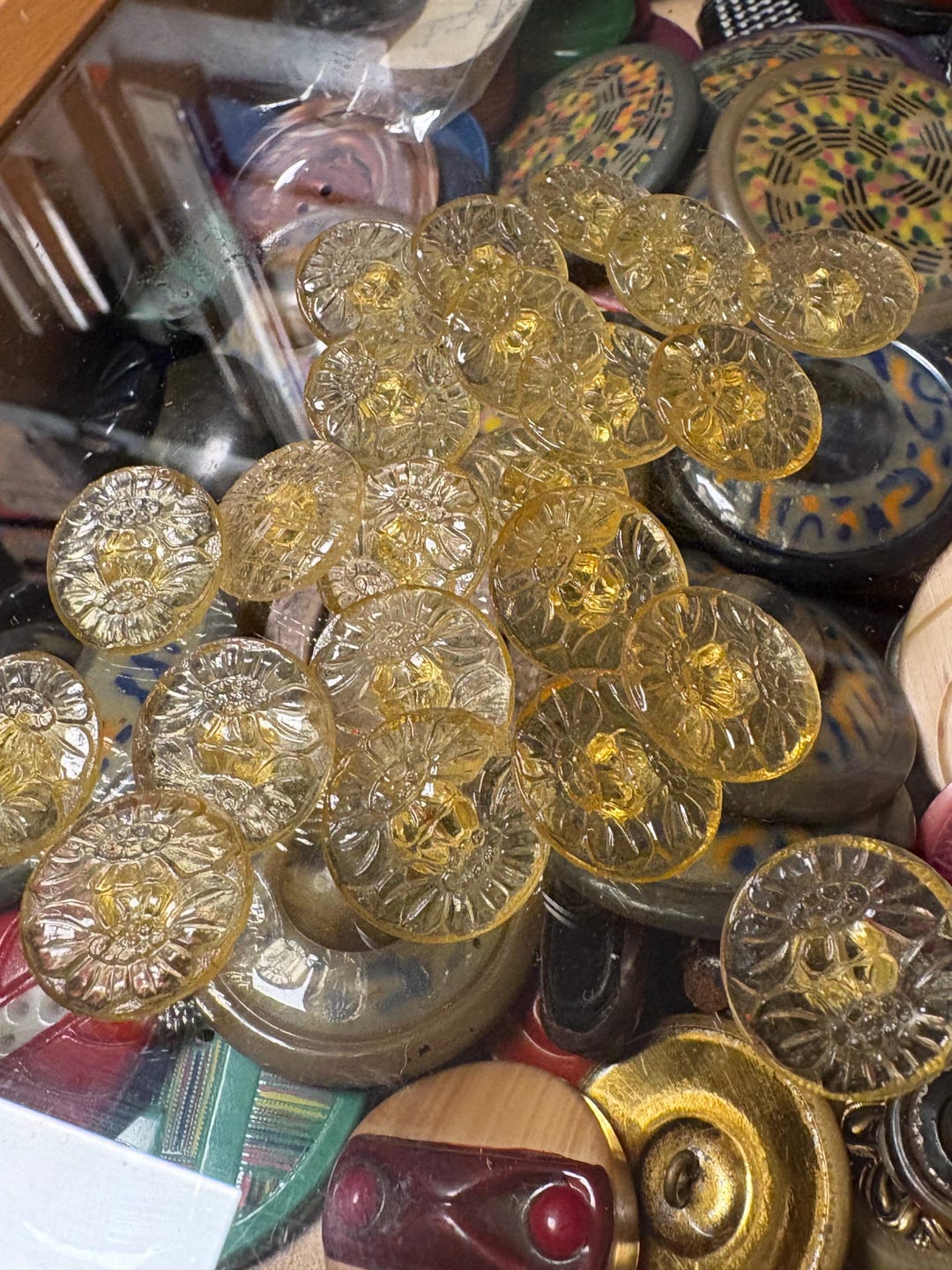 20 Vintage Clear Glass Buttons - 18 Mm - Collecting Buttons - Etsy