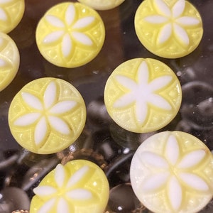 15 Glass Buttons - Opaque Glass Button Set - 11 Mm - Etsy