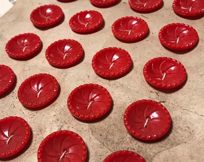 24 Old Vintage Galalith Buttons on a Sample Card German Production 18 ...