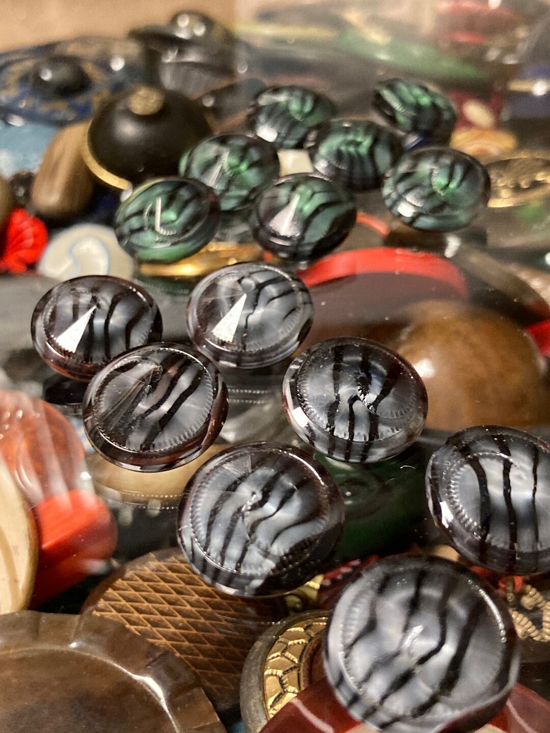 12 Glass Buttons - Moonglow Glass Button Set - 18 Mm - Etsy
