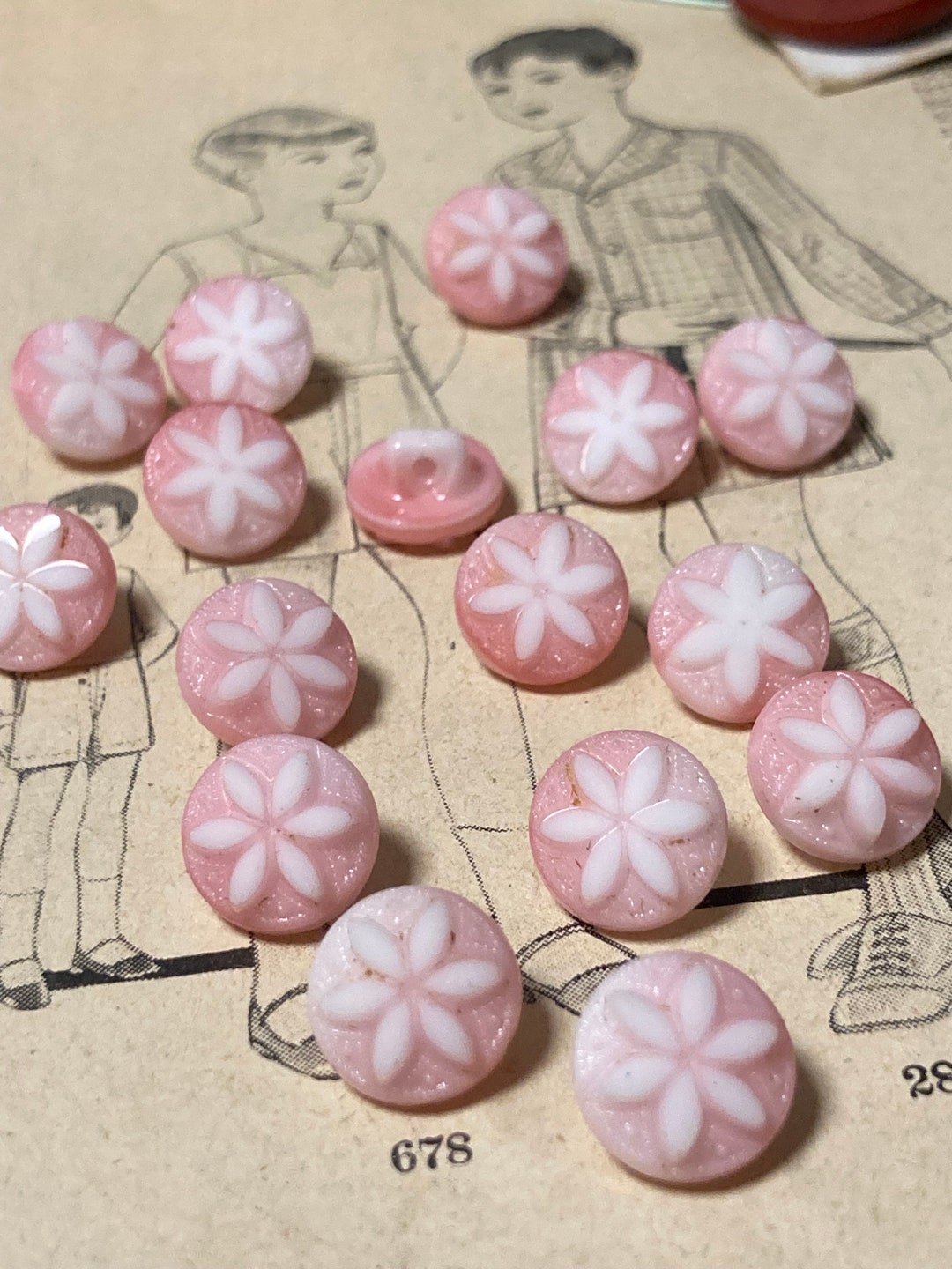 15 Glass Buttons Opaque Glass Button Set 13 Mm - Etsy