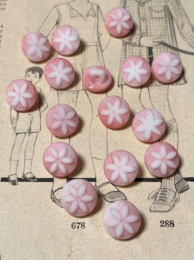 15 Glass Buttons Opaque Glass Button Set 13 Mm - Etsy