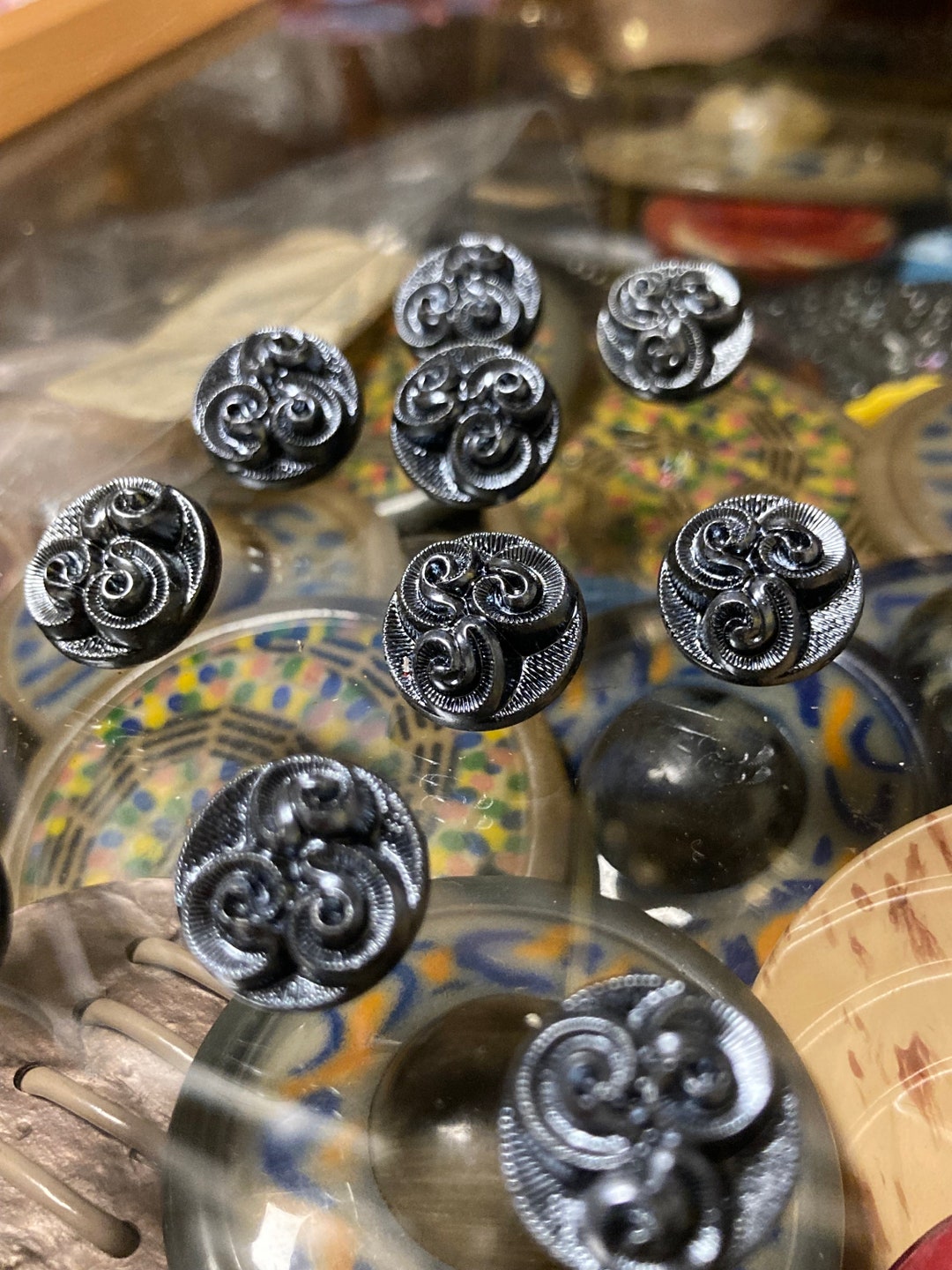 15 Glass Buttons - Collector Glass Button Set - 13 Mm - Etsy