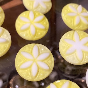 15 Glass Buttons - Opaque Glass Button Set - 11 Mm - Etsy