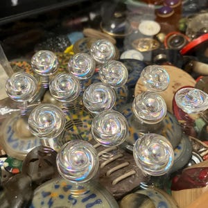 12 Aurora Borealis Glass Buttons - 18 Mm - Etsy