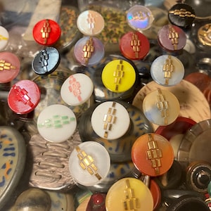 20 Glass Buttons Collector Glass Button Set 18 Mm Highlight - Etsy