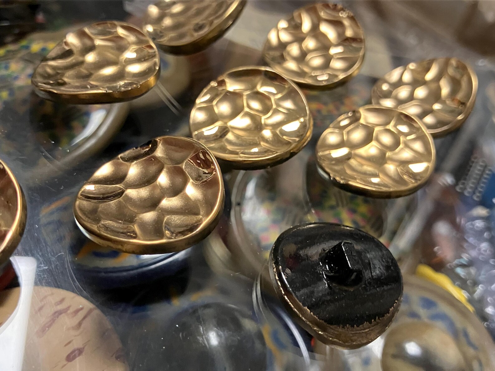 12 Gorgeous Glass Buttons Old Couture Buttons 22 Mm - Etsy