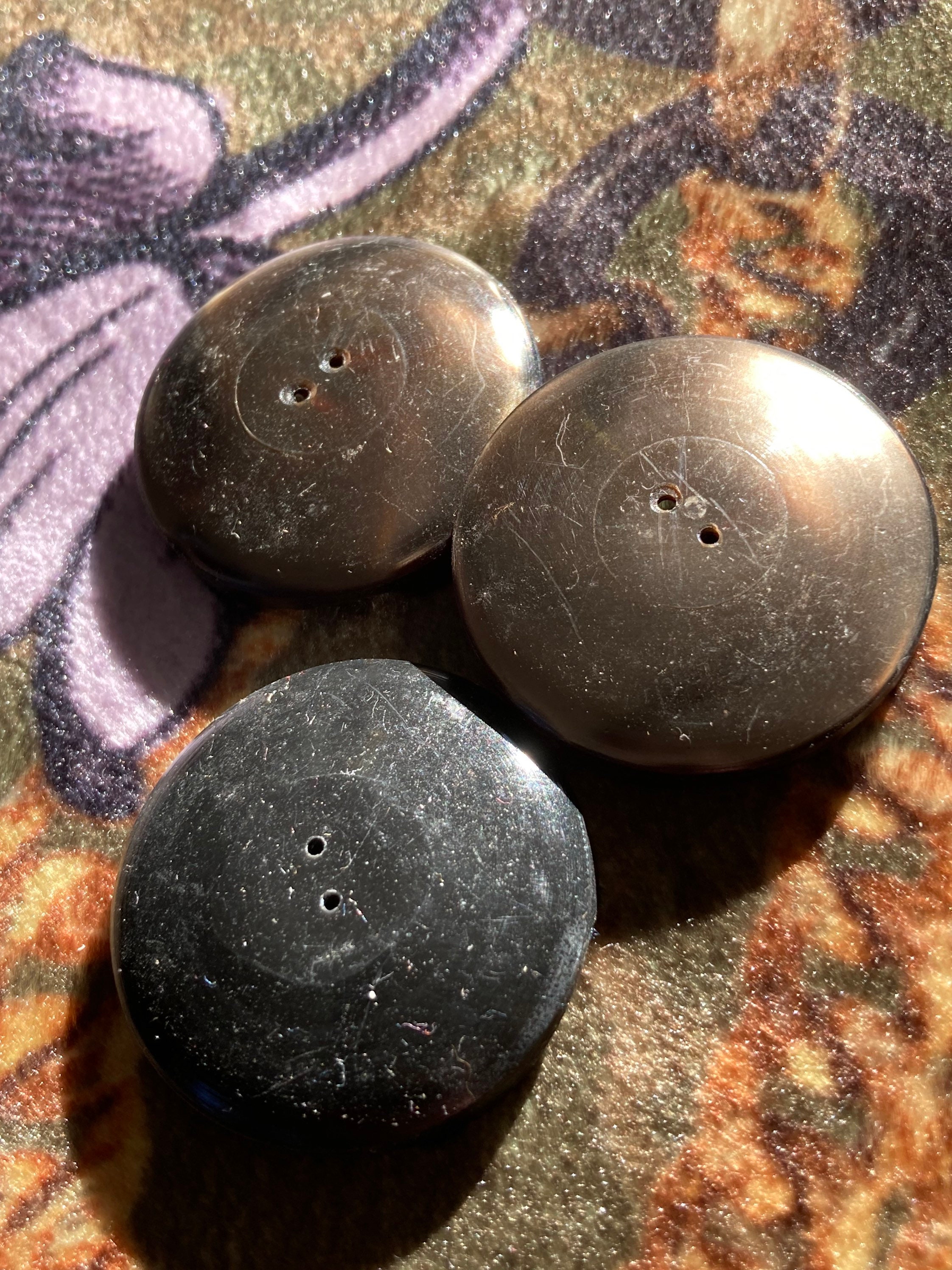 old french production dome buttons 3 wonderful vintage buttons unusual ...