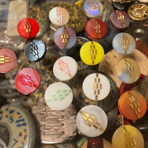20 Glass Buttons Collector Glass Button Set 18 Mm Highlight - Etsy