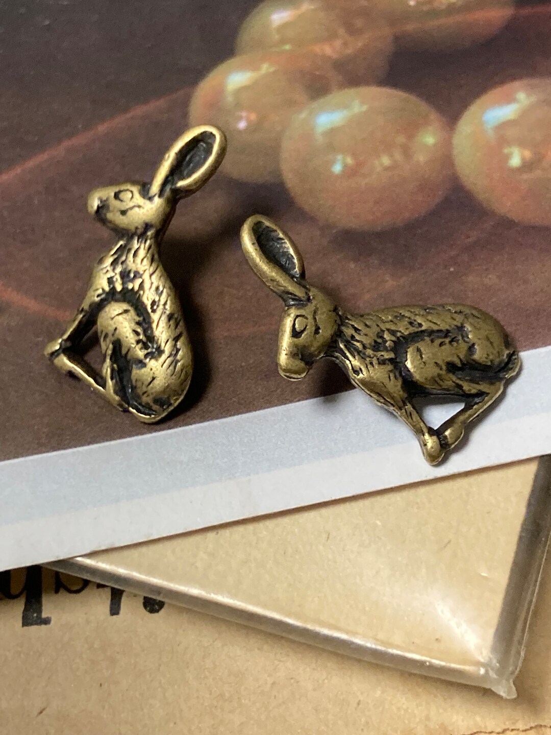 2 Realistic Goofy Buttons Realistic Metal Rabbit Buttons 25 Mm - Etsy