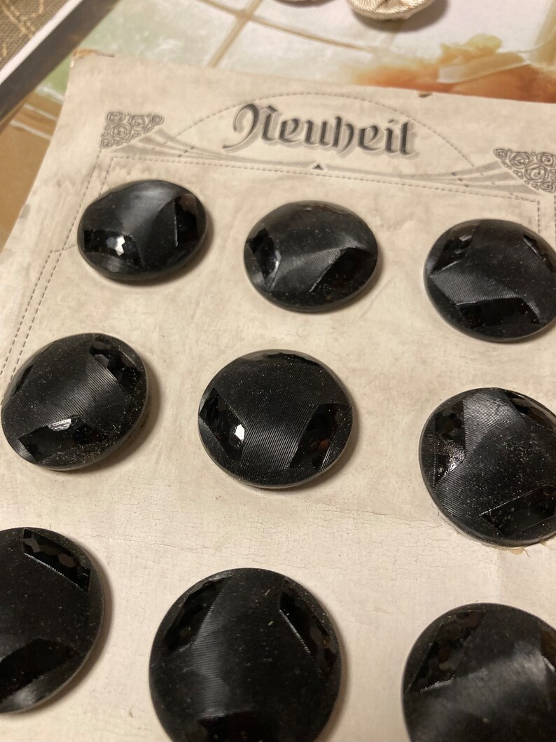 12 Victorian Glass Buttons on a Card 26 Mm - Etsy