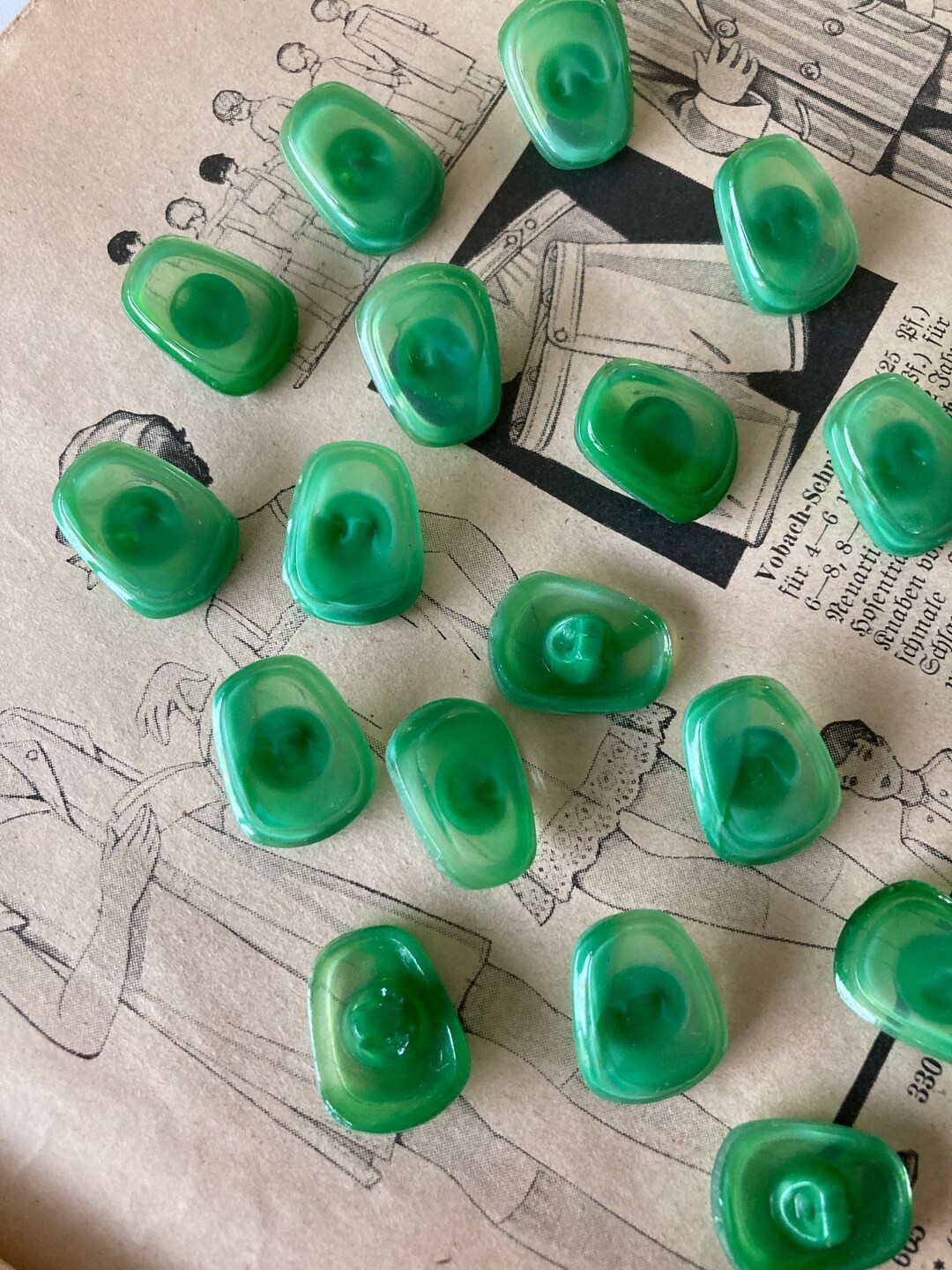 20 Glass Buttons Collector Glass Button Set 17 Mm - Etsy