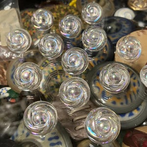 12 Aurora Borealis Glass Buttons - 18 Mm - Etsy