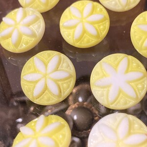 15 Glass Buttons - Opaque Glass Button Set - 11 Mm - Etsy