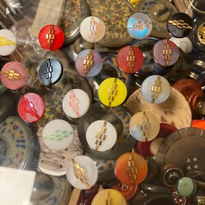 20 Glass Buttons Collector Glass Button Set 18 Mm Highlight - Etsy
