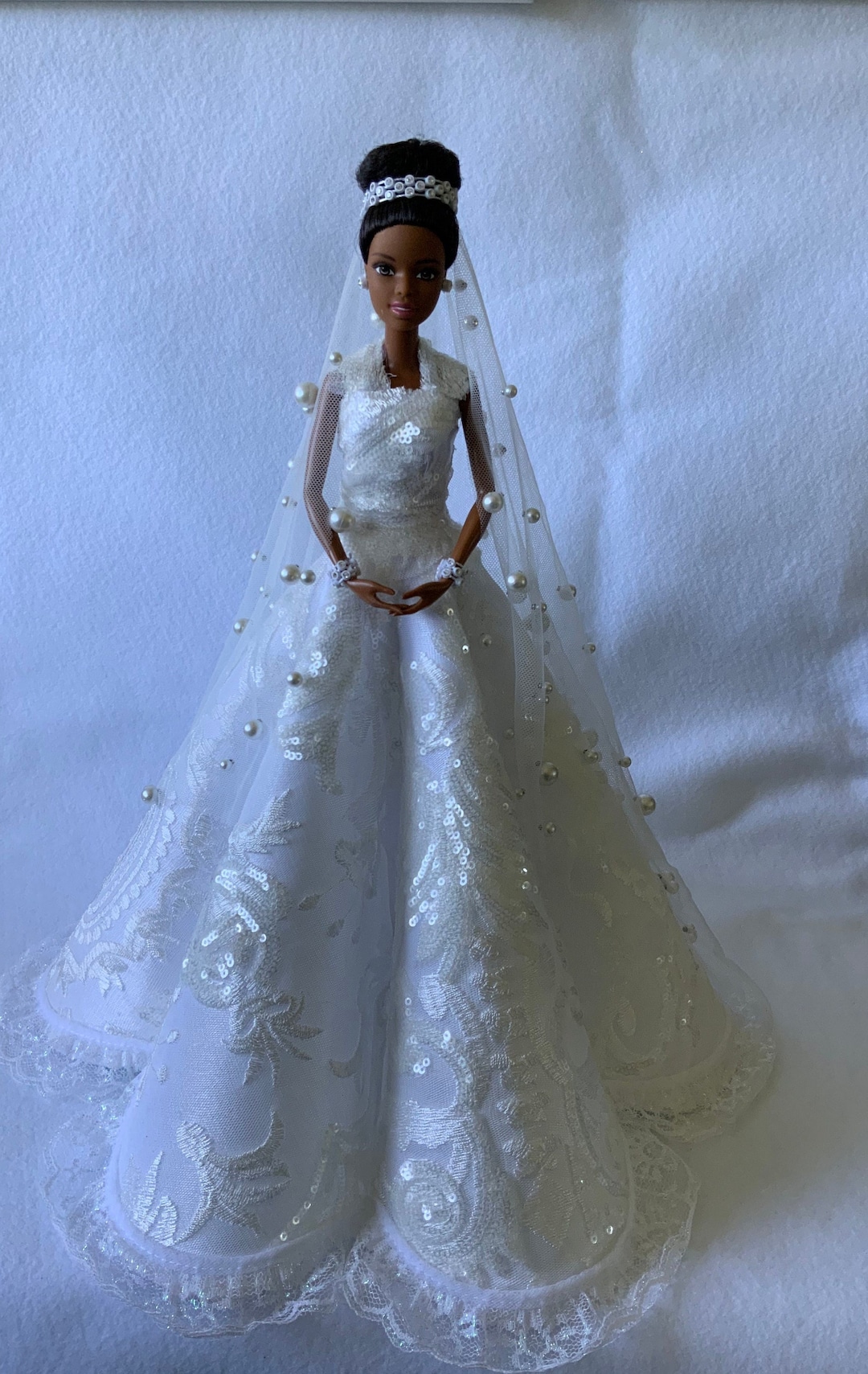 Bridal Barbie Doll in Beautiful White Gown - Etsy