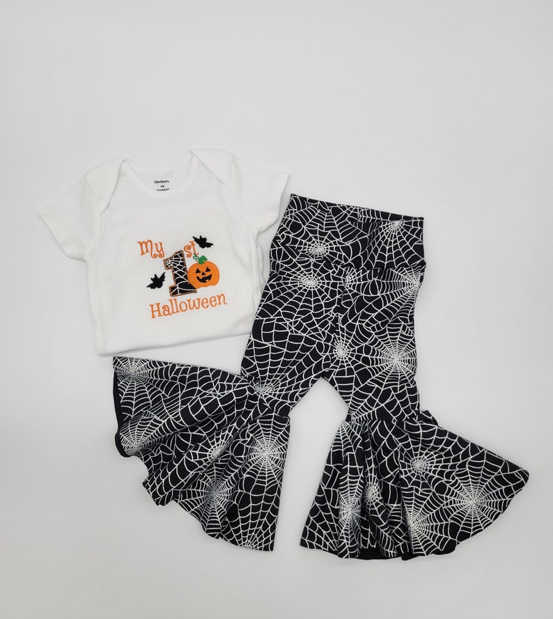 Halloween Outfit Halloween Girl Bell Bottom Spooky Photo - Etsy