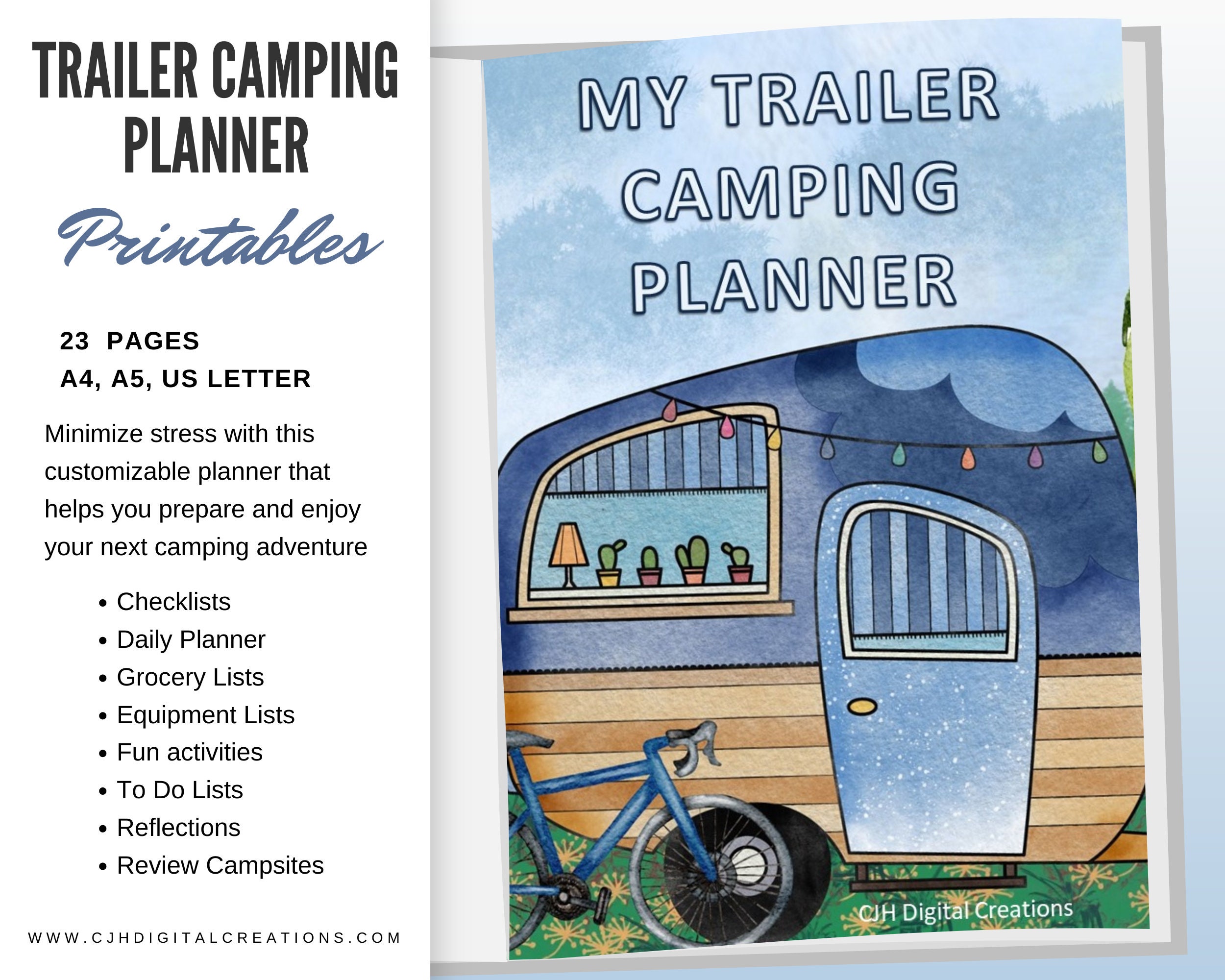 Trailer Camping Printable Planner/camping Planner - Etsy