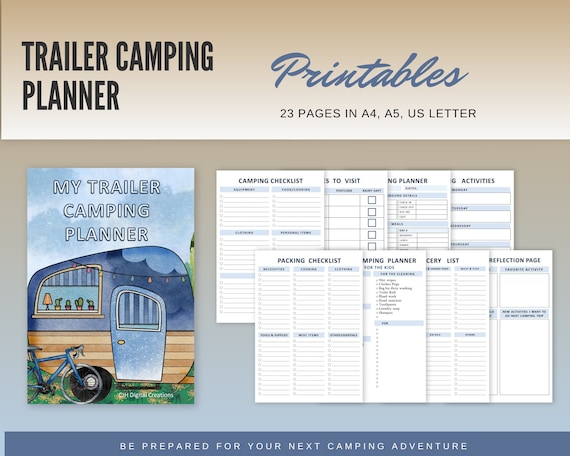 Trailer Camping Printable Planner/camping Planner - Etsy