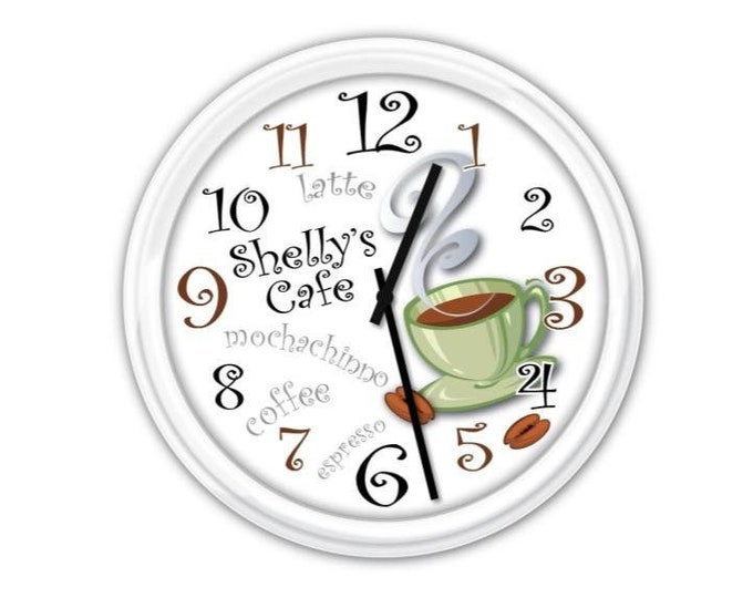 Blue Kitchen Clock Personalized Clock - Etsy