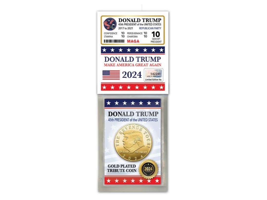 President Donald Trump Gold Tribute Coin - 2024 Election MAGA Card ...