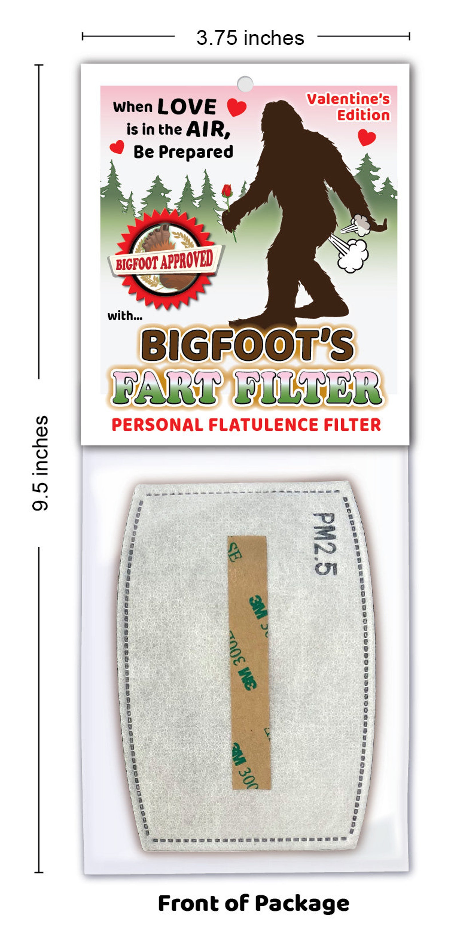 VALENTINE'S BIGFOOT Fart Filter - Sasquatch Hunter Tracker Love - FUNNY ...