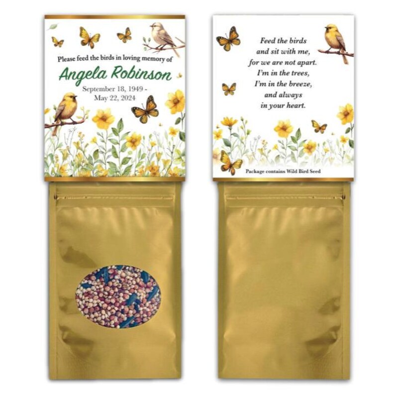 Bird Seed Memorial Packets - Etsy