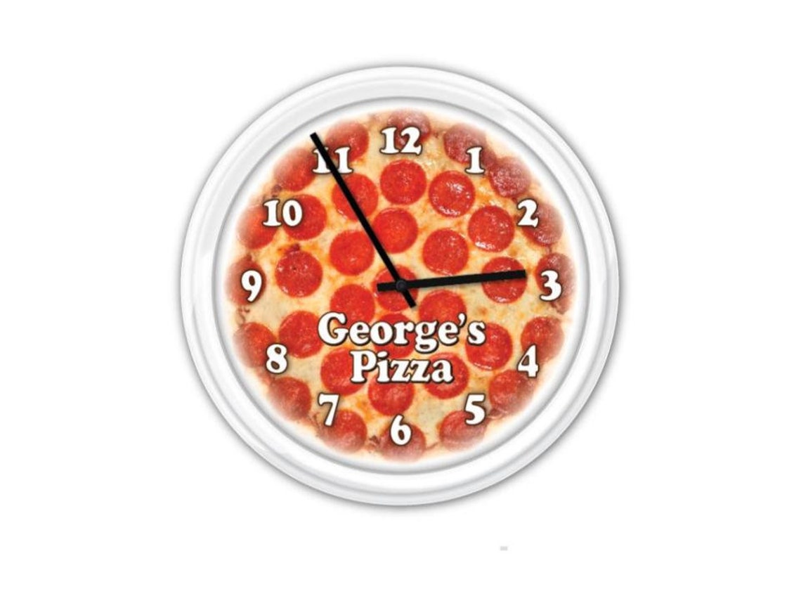 Pizza PERSONALIZED Wall Clock GREAT Birthday Christmas | Etsy